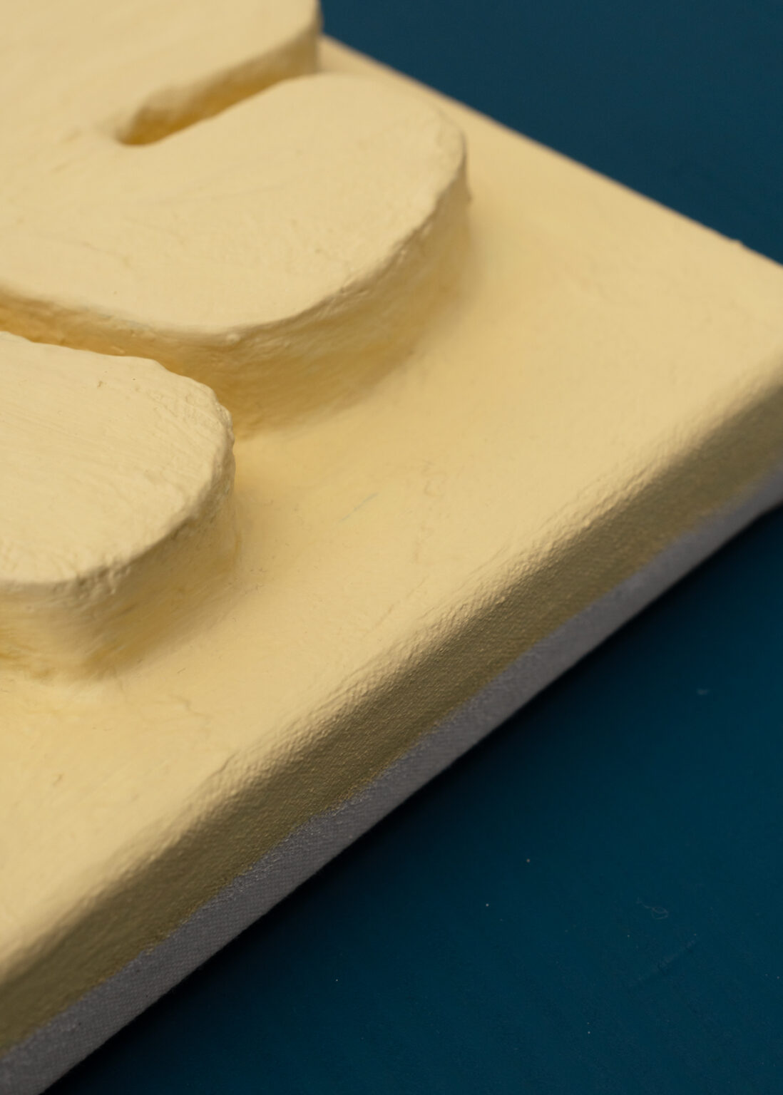 Yellow Sculptural Chalk Painting - Original Artwork by Noa Gammelgaard